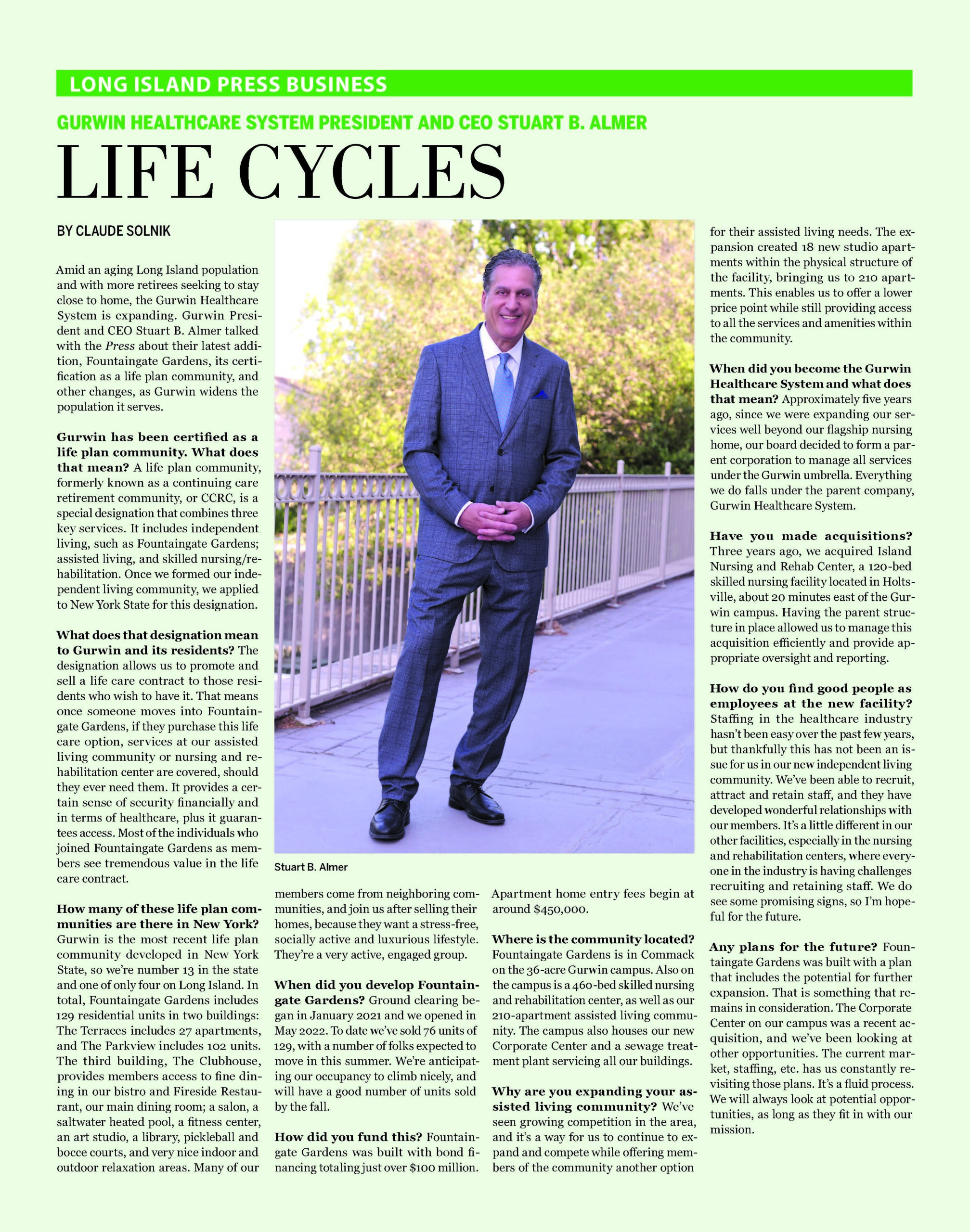 LI Press Retirement Living Spotlight: Gurwin's Fountaingate Gardens ...